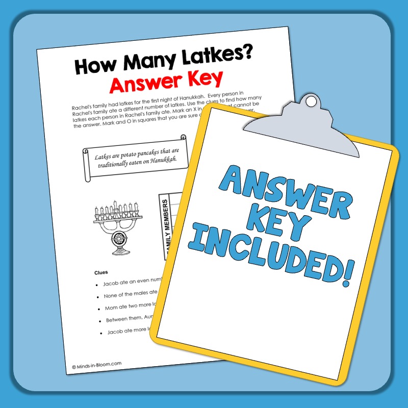 Hanukkah Logic Puzzle FREEBIE - Holiday Activity for Fast Finishers and ...