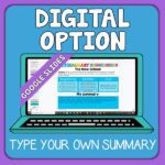 Fictional Summary Task Cards and Activities | Print & Digital with ...