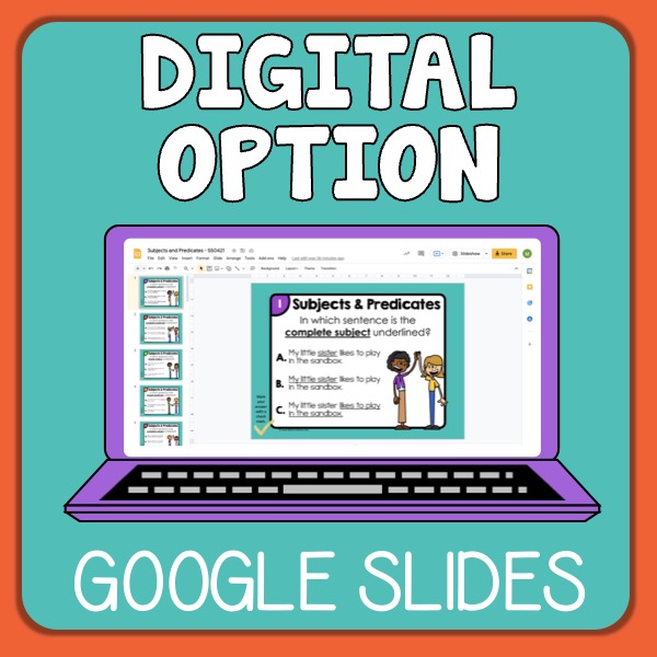 Subject & Predicate Task Cards | Complete and Simple | Print and ...