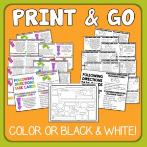 Following Directions Task Cards for 3rd, 4th, 5th - with Google Slides ...