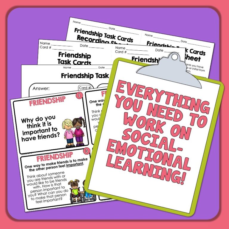 Friendship Task Cards Social Skills Prompts for Social Emotional ...