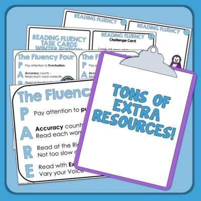 Reading Fluency Task Cards - for Winter - Fun Read Aloud Passages for ...