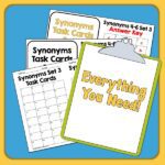 Synonyms Task Cards (Grades 4-6 Set 3) - Vocabulary Practice | Print ...