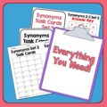 Synonyms Task Cards (Grades 2-3) - Set 2 | Multiple Choice Vocabulary ...