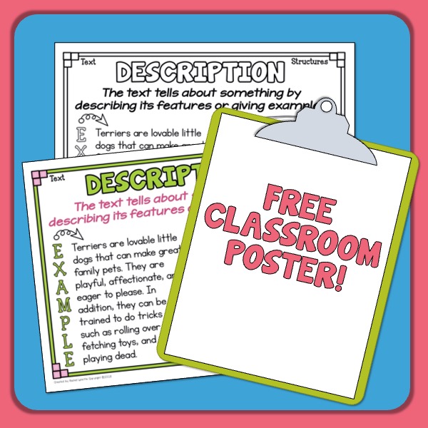 Description Text Structure Task Cards | Print & Digital with Google ...