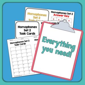 Homophones (Set 2) Task Cards - Multiple Choice Context Clue Practice ...