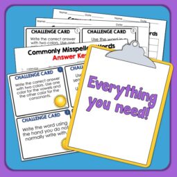 Commonly Misspelled Words Task Cards- Multiple Choice Practice For ...