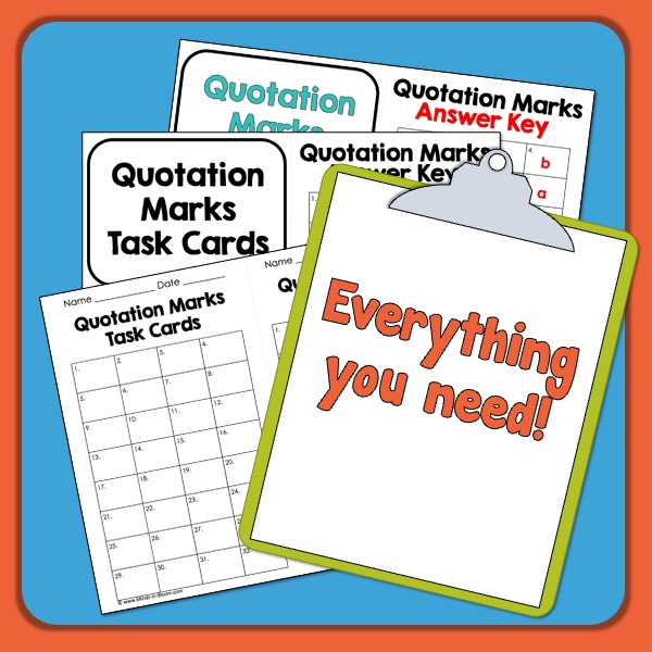 Quotation Marks Task Cards (32 Dialog Questions) - with Google Slides ...