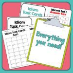Idiom Task Cards (Set 1) | Print & Digital | Figurative Language ...
