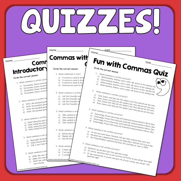Commas Practice - Silly Worksheets for Engagement! - Fun Grammar Test ...