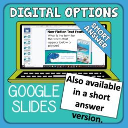 Informational Text Features (Non-Fiction) Task Cards - Print & Digital ...