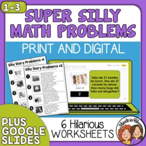 Super Silly Math Word Problems (2-Digit) - Hilarious Worksheets | Print ...