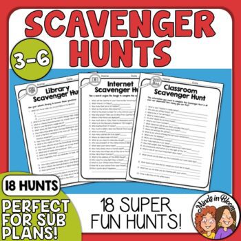 Scavenger Hunts - Math, Reading, Homework, Etc. - Worksheets for ...