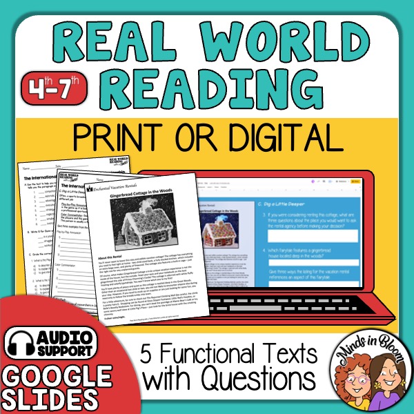 Real World Reading - Functional Texts Practice Comprehension Questions ...