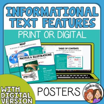 Informational Text Features (Non-Fiction) - Posters & Mini Anchor ...