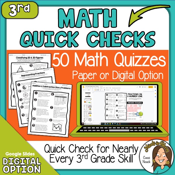 Math Quick Checks - 3rd Grade Math Skills Quick Checks | Print ...