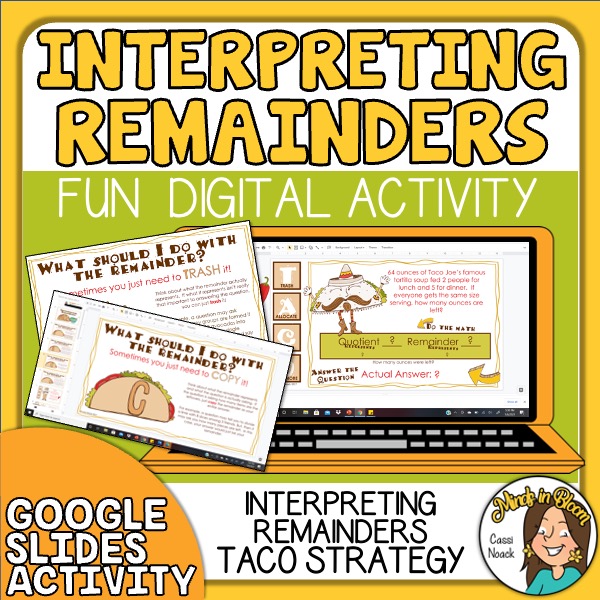 Interpreting Remainders - Fun Digital Taco Activity for Students ...