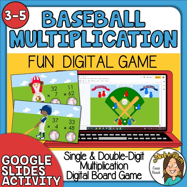 Baseball Multiplication - Fun Google Slides Board Game! (Single ...