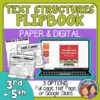 Text Structures Flipbook - Informational Resource for Students | Print & Digital Google Slides ...