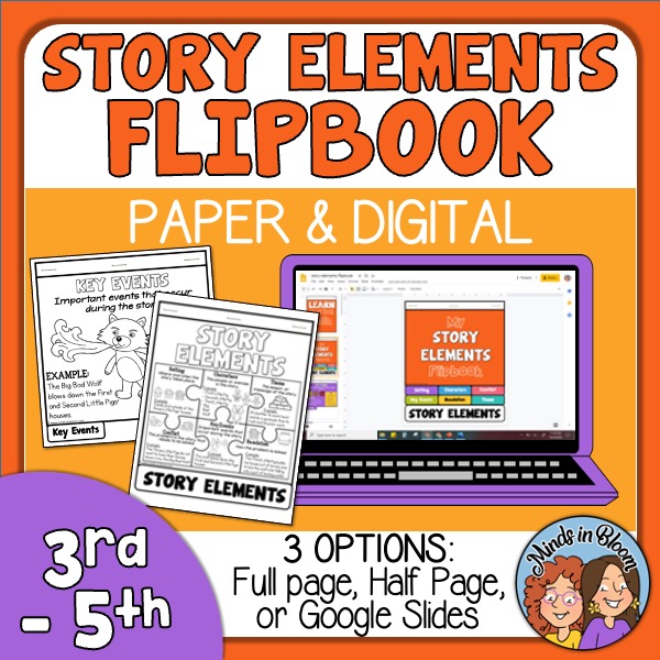 Story Elements Flipbook (Learn & Do Versions) Reading Resource | Print ...