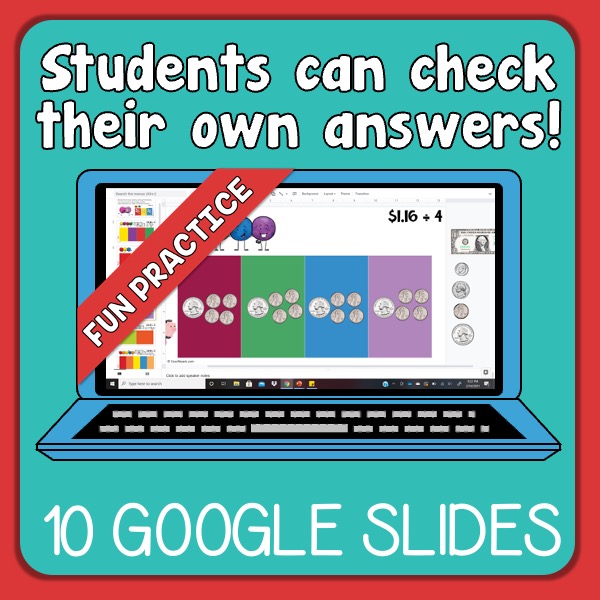 Dividing Decimals - with Money Models | Digital Google Slides Activity ...