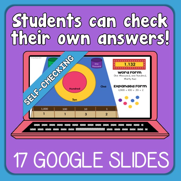 Place Value Number Forms (to the Thousands) | Digital Google Slides ...