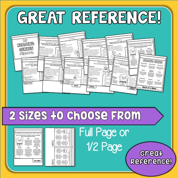 Reading Genres Flipbook - Reading Resource & Sorting Activity (Full ...