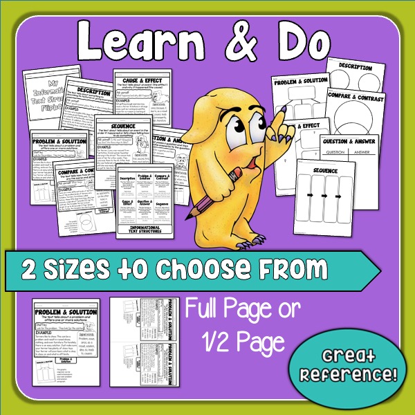 Text Structures Flipbook - Informational Resource for Students | Print & Digital Google Slides ...