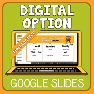 Parts of Speech Sort - Halloween Themed Google Slides Activity | Print ...