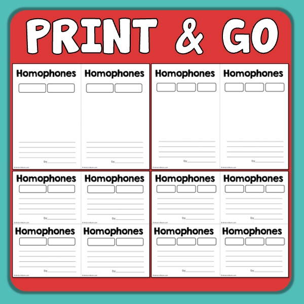 Homophones Freebie - Class Group Work with Four Types of Pages ...