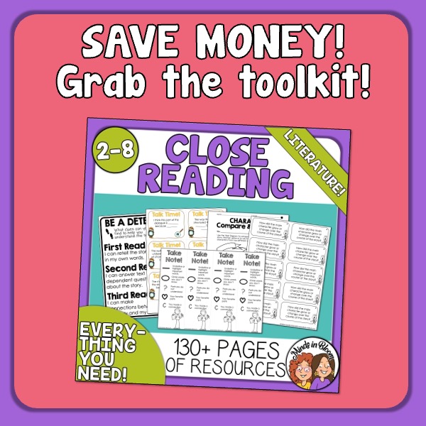 Close Reading Bookmarks for Literature - Annotation Guides and Graphic ...