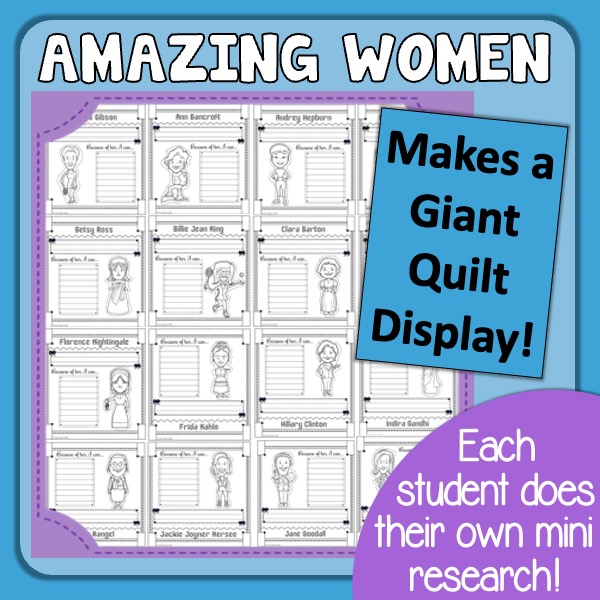 Women's History Project - Classroom Display Class Quilt (40 Influential ...