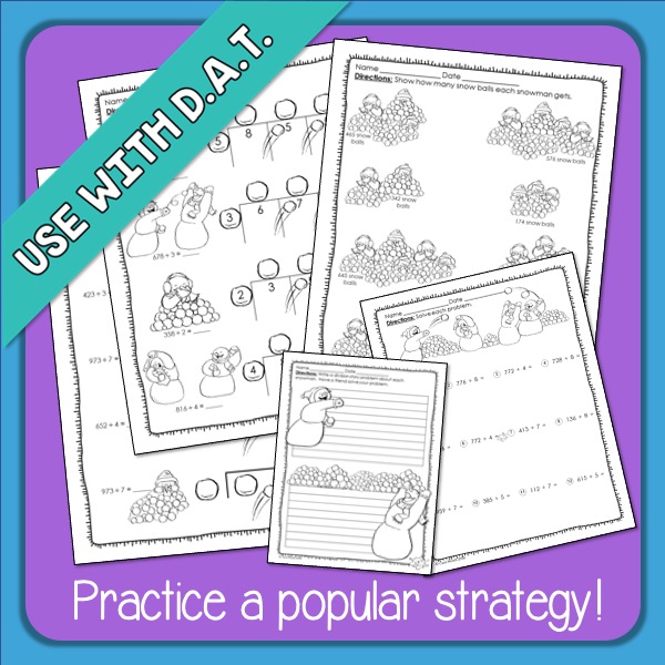 Short Division - Snowmen Practice Sheets - Google Slides Activity ...
