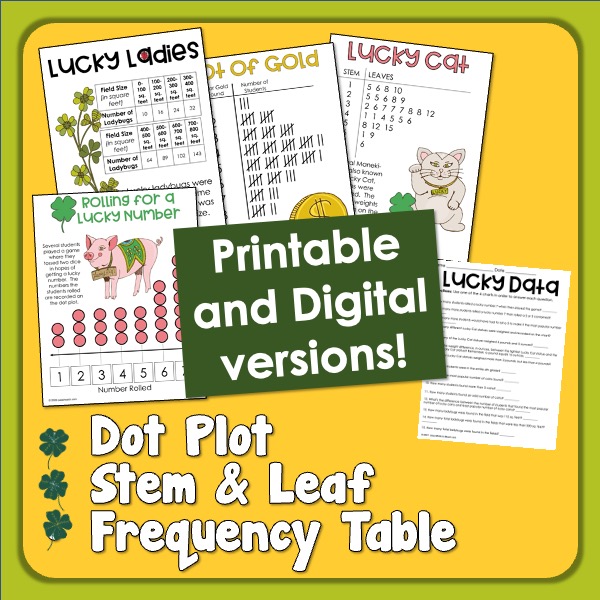 Solve Problems Using Data - St. Patricks Google Slides Activity (Dot ...