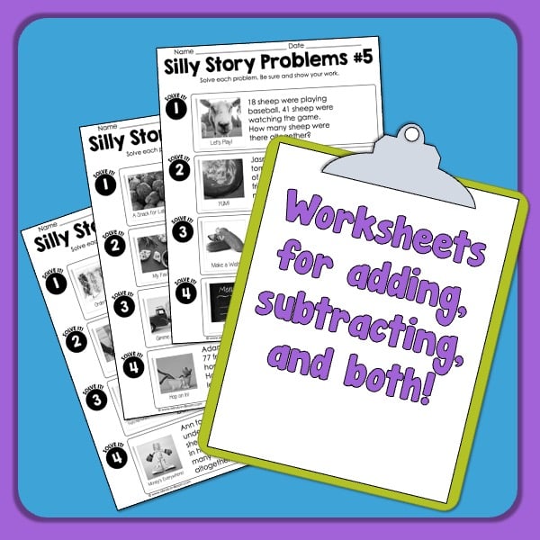 Super Silly Math Word Problems (2-Digit) - Hilarious Worksheets | Print ...