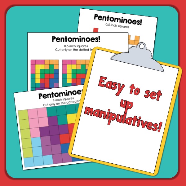 Pentominoes Math Challenge - Puzzles for Spatial Skills | Print ...