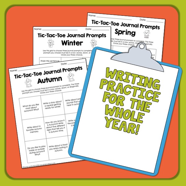 Holiday Journal Prompts - Tic Tac Toe Grids and Seasonal Prompts for ...