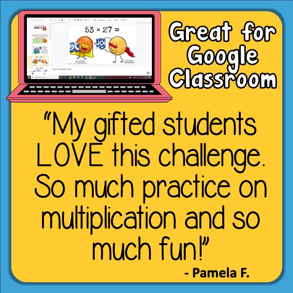 Multiplication Level Up Game - Single & Double Digit Digital Activity ...