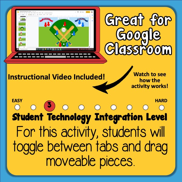 Baseball Multiplication - Fun Google Slides Board Game! (Single ...