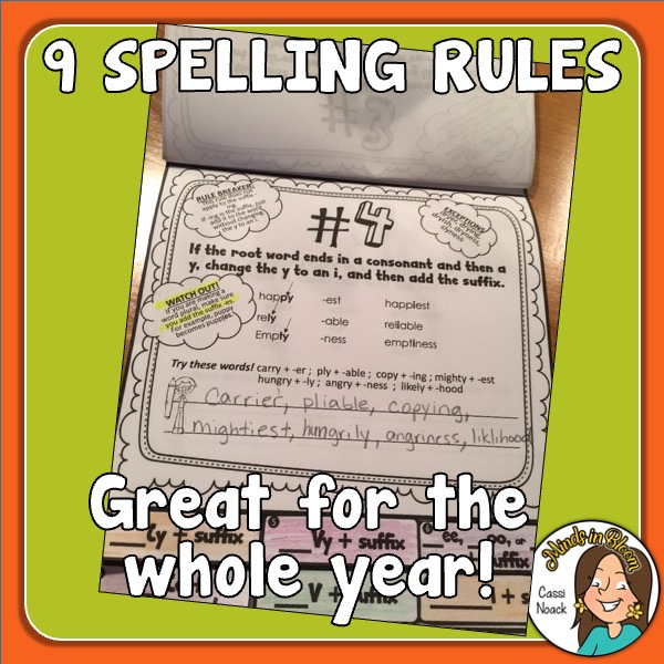 Spelling Rules Flipbook - Suffix Spelling Rules Resource for Students ...