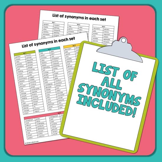 Synonyms - I Have, Who Has (4 Different Sets of Cards - Grades 4-8 ...