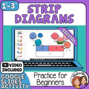 Strip Diagrams (Part Part Whole) - Practice for Beginners | Digital ...