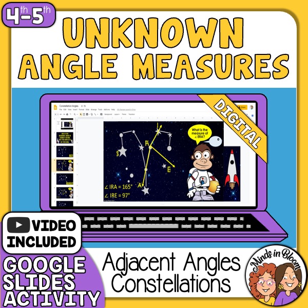 Unknown Angle Measures Adjacent Angles And Constellations Digital