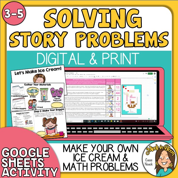 Solving Story Problems - Make Your Own Ice Cream & Math Problems ...