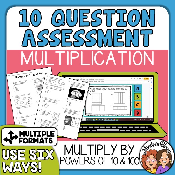 10 Question Assessment - Multiplication (Multiply by Powers of 10 & 100 ...