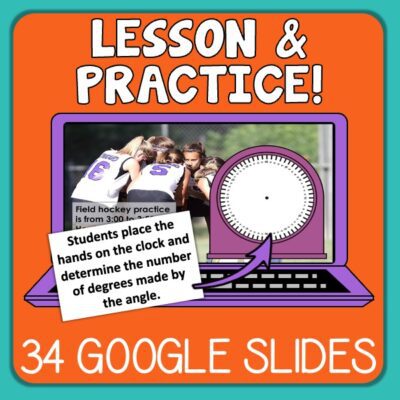 Angles & Degrees on a Clock - Cut Outs of a Circle | Digital Google ...