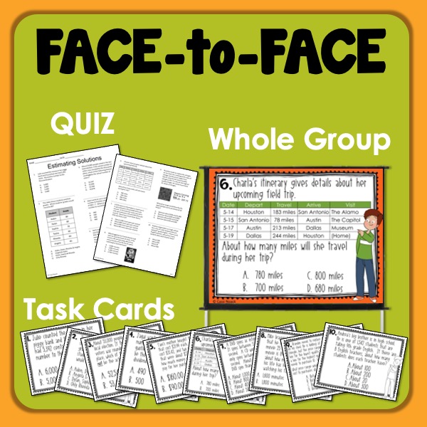 10 Questions Assessment - Estimating Solutions (with Rounding ...