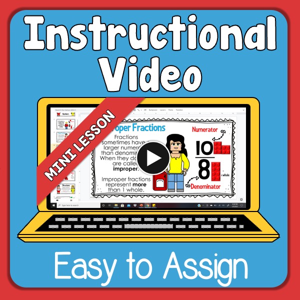 Fractions & Mixed Numbers (with Improper Fractions) - Digital Lego ...