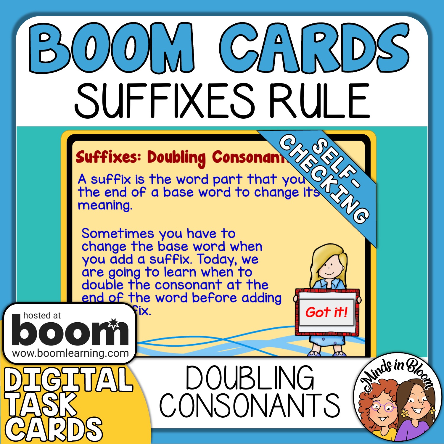Suffixes: Doubling Consonants - BOOM Cards | Digital Distance Learning ...