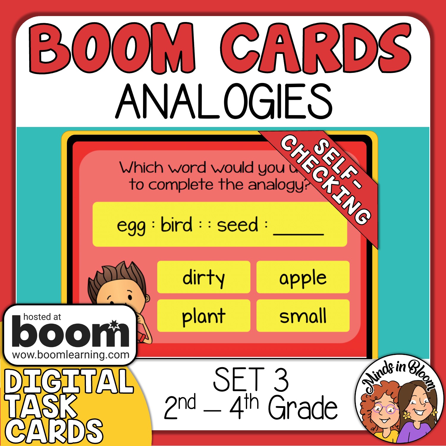 Analogies (SET 3 - Grades 2nd-4th) - BOOM Cards | Digital Distance ...